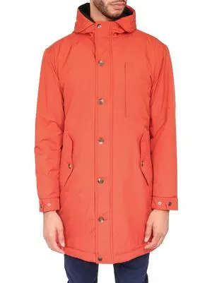 BROOKLYN BRIGADE Solid Recycled Polyester Hooded Parka - Orange