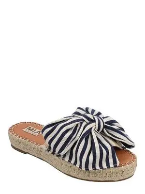 Mia MIA Limited Edition Danielle Platform Sandal Navy/ Natural