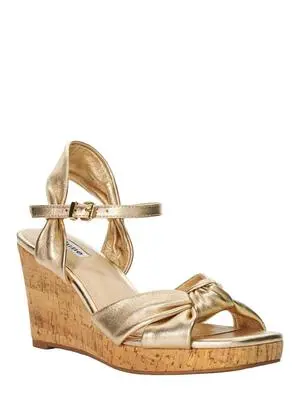 Dune London Kaino Platform Wedge Sandal - Gold
