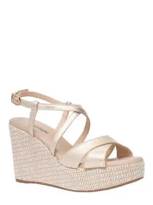 NEROGIARDINI Strappy Platform Wedge Sandal - Gold