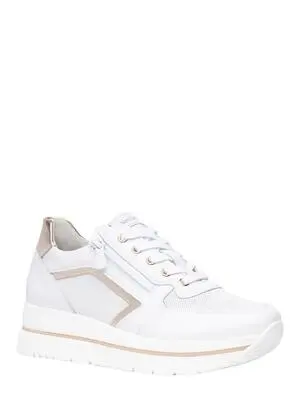 NEROGIARDINI Hidden Wedge Sneakers - White/ Gold