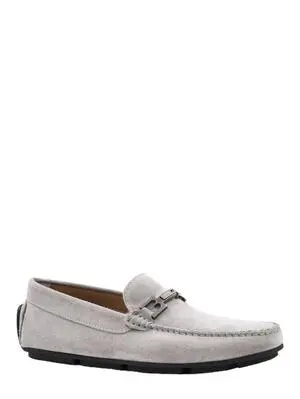 Bruno Magli Taso Bit Driving Loafer - Light Grey Suede