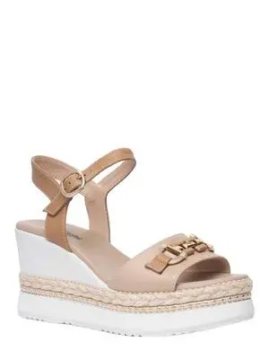 NEROGIARDINI NeroGiardini Platform Wedge Sandal Beige