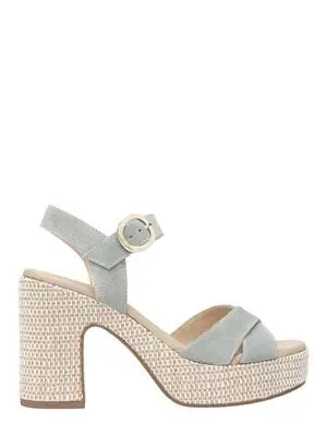NEROGIARDINI NeroGiardini Suede Platform Sandals Mint