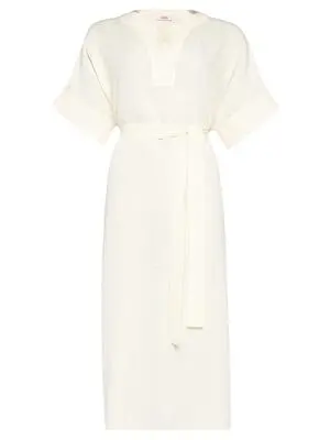 ERES Bibi Linen Kaftan Coverup Corail Blanc