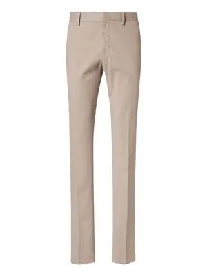 Zegna Cotton-blend Straight Leg Pants - Beige