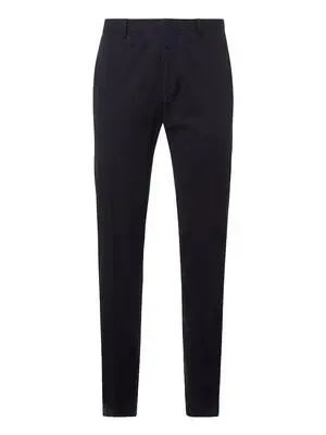 Zegna Cotton-blend Straight Leg Pants - Blue