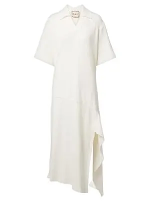 Plan C Cotton Midi Shirt Dress - Yellow
