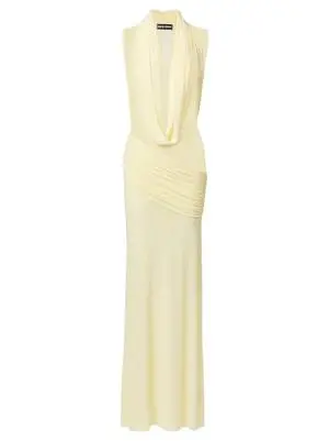 David Koma Semi-sheer Gown - Yellow