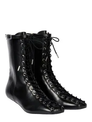 GANNI Lace-up Boots - Black