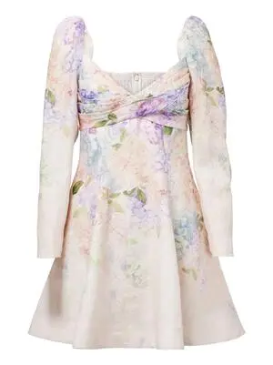 Zimmermann Dawning Floral Linen Minidress - Multicoloured