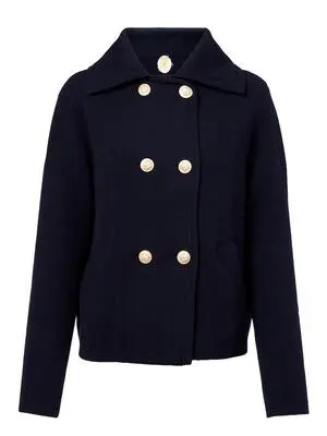 Jardin Des Orangers Double-breasted Wool And Cashmere Jacket - Blue