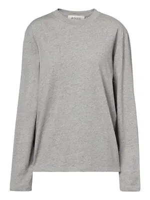 RÓHE Cotton Jersey T-shirt - Grey