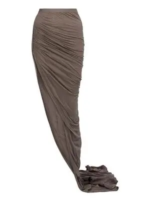 Rick Owens Rick Owens Edfu Cotton Maxi Skirt Grey