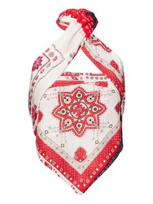 MARANT ETOILE Feyza Halterneck Top - Red