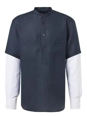 Giorgio Armani Linen Shirt - Blue