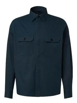 Zegna Cotton-blend Overshirt - Blue