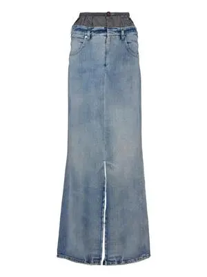 MAISON MARGIELA Four Stitches Denim Maxi Skirt - Blue