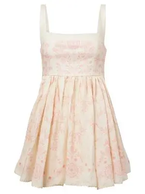 Agua Bendita Hierbabuena Floritura Minidress - Pink