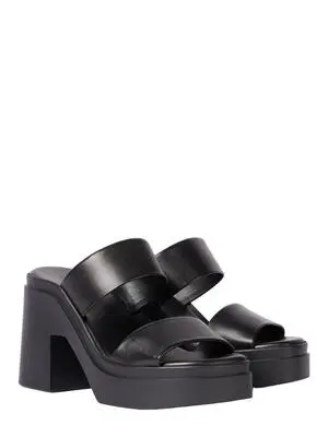 Clergerie Next 110 Leather Platform Mules - Black