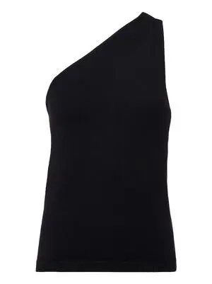 RÓHE One-shoulder Wool-cashmere Top - Black