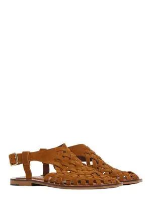 MANSUR GAVRIEL Woven Sandals Saddle Suede