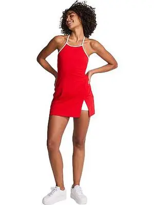 Pink Relay Strappy Sport Dress - Red