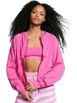 Pink PINK Lightweight Lounge Full-Zip Hoodie Pink