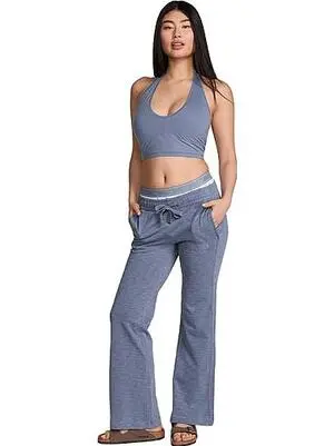 Pink Lightweight Lounge Flare Pants - Blue