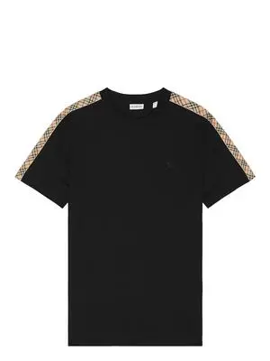 Burberry Check Tape T-shirt - Black