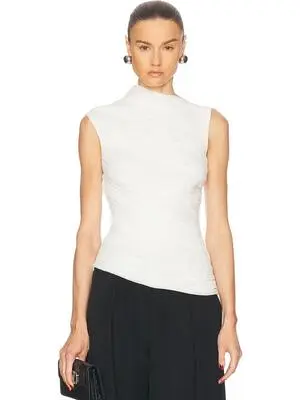 NICHOLAS Callie Sleeveless Asymmetrical Top - Ivory