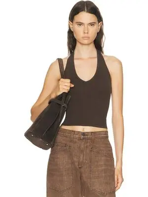 NILI LOTAN Britt Halter Top - Cocoa
