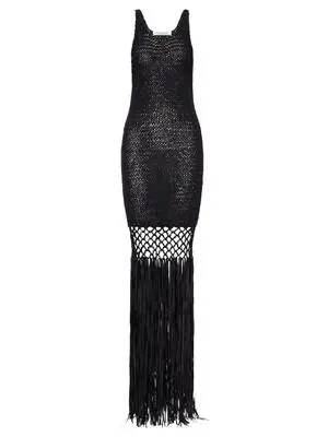 Philosophy Di Lorenzo Serafini Crochet-knit Maxi Dress - Black