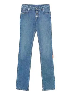 Off-White Straight Leg Jeans - Blue