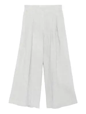 MAURIZIO MYKONOS Lurex-detail Palazzo Pants - Grey