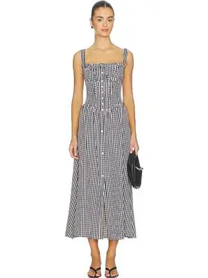 Astr The Label Temperance Dress - Black Gingham
