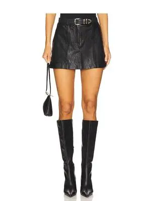 Commando Faux Leather Utility Mini Skirt - Black