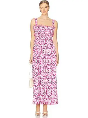 Saylor Denise Maxi Dress - Pink & White