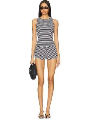 Superdown Serafina Striped Short Set - Navy Stripe