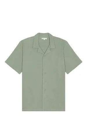 Onia Macro Waffle Vacation Shirt - Sage