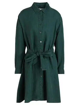 ALEX MILL Alex Mill Linen Mini Shirt Dress Forest Green