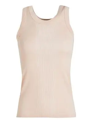 Loulou De Saison Limba Ribbed Cotton Tank Blush