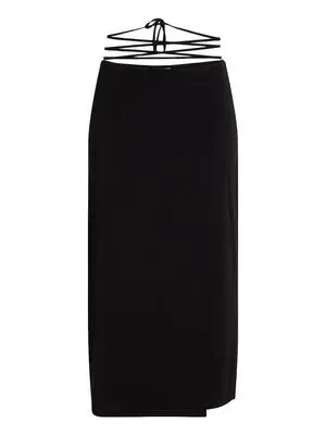 Vince Wrap-effect Midi Skirt - Black