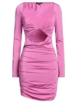 PATRIZIA PEPE SERA Mini Draped Bodycon Dress - Magenta