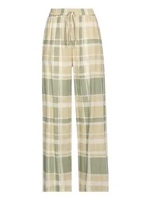 BALLANTYNE Wide Leg Tartan Pants - Green
