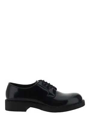 Prada Patent Leather Lace-up Sneakers - Black