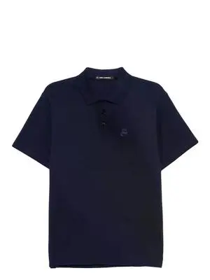 Karl Lagerfeld Kameo Logo Pique Polo Shirt - Blue