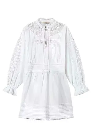 TWINSET Embroidered Mini Dress - White