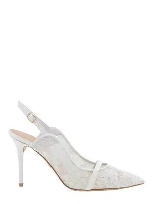 MALONE SOULIERS Marion 85mm Slingbacks - White