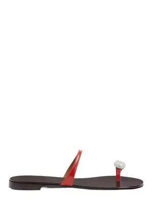 GIUSEPPE ZANOTTI Icon Ring Sandals - Red